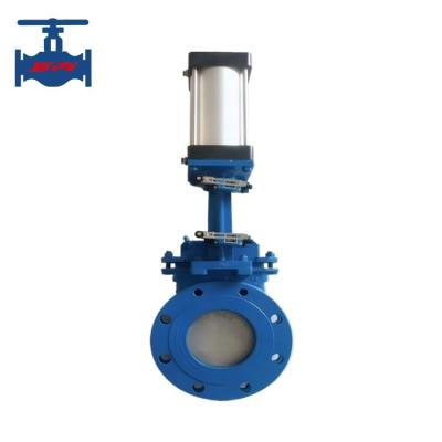 China Class 150 Pneumatic Knife Gate Valve - Cast Steel Construction, 40-1200mm Diameter, 0.6-1.0MPa Pressure Rating for sale