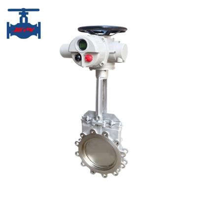 China Class 150 Motorised Knife Gate Valve - 40-1200mm Diameter, 0.6-1.0MPa Pressure, WCB/CF8/CF8M Materials for sale