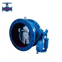 China Hydraulic Butterfly Check Valve 1.0 MPa Pressure Rating with 3-30S Adjustable Closing Time for Water & Sewage Systems for sale