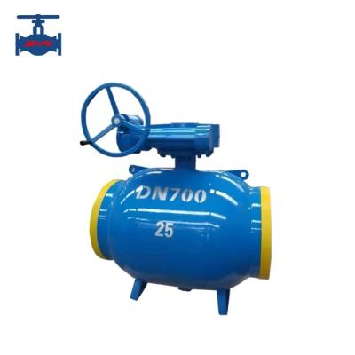 China Fully Welded Pneumatic Ball Valve DN15-500 PN16 Two Way Flow for Industrial Gas Oil for sale