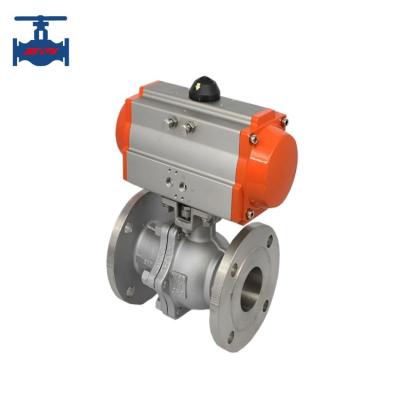 China Pneumatic Flanged Ball Valve DN15-200 PN1.6 for Industrial Pipeline Control for sale