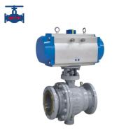 China Direct Mount Pneumatic Trunnion Ball Valve The Perfect Solution for Two Way Flow for sale