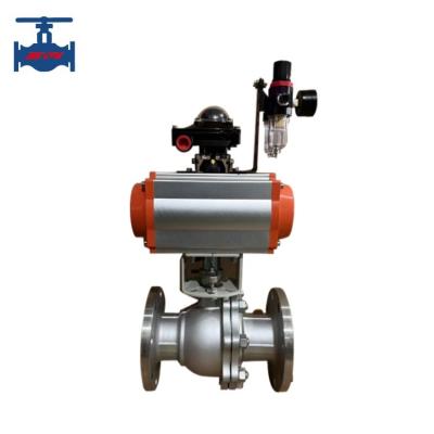 China ANSI Pneumatic Actuator Stainless Steel Flanged Ball Valve 15-200mm 300°C Temperature Rating for sale