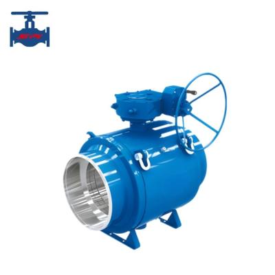 China Full Welded Ball Valve with Turbine Actuator DN15-500 PN1.6 for Gas and Oil for sale