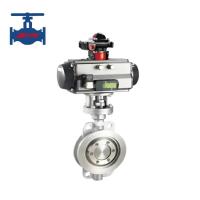 China Pneumatic Actuator Cast Steel Stainless Steel Wafer Triple Eccentric Butterfly Valve DN50-1200mm PN0.6-4.0MPa for sale