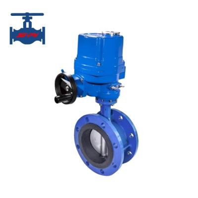 China Electric Flanged Soft-sealed Butterfly Valve DN50-1200 PN0.6-4.0 Two-way Flow for sale
