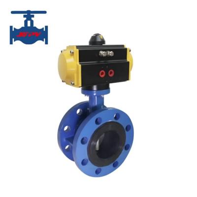 China Pneumatic Soft-sealed Flanged Butterfly Valve DN50-1200 PN0.6-4.0 for sale