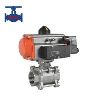 China Stainless Steel 304/316 CF8 CF8M Pneumatic Actuator Ball Valve 15-50mm DN 1.0-2.5MPa PN for sale