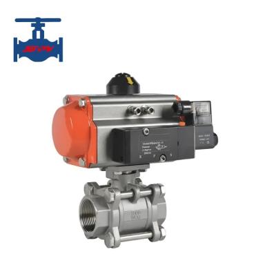 China Stainless Steel 304/316 CF8 CF8M Pneumatic Actuator Ball Valve 15-50mm DN 1.0-2.5MPa PN for sale