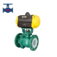 China Two Way Flow Pneumatic Flanged Ball Valve With Water Medium Type for sale