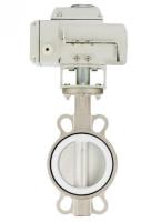 China D971F-16P PTFE Electric Wafer Butterfly Valve 50-1200mm DN 1.6MPa AC380V Industrial Control for sale