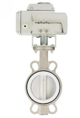 China D971F-16P PTFE Electric Wafer Butterfly Valve 50-1200mm DN 1.6MPa AC380V Industrial Control for sale