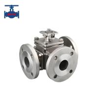 China T Type L Type Three Way Ball Valve Manual Operation 15-150mm 1.6MPa Stainless Steel for sale