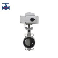 China Electric Wafer Butterfly Valve D971F-16P 50-1200mm DN with 1.6MPa Pressure Rating and AC380V Operation for sale