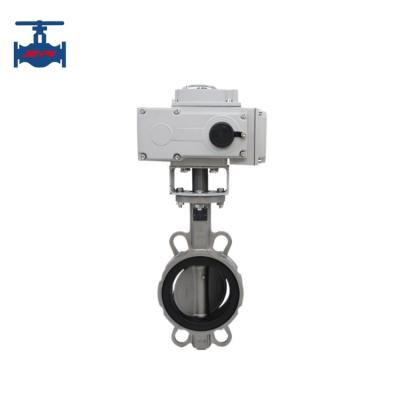 China Electric Wafer Butterfly Valve D971F-16P 50-1200mm DN with 1.6MPa Pressure Rating and AC380V Operation for sale