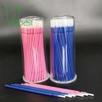 China Bendable Colorful Handle Dental Micro Applicators With White Hair for sale