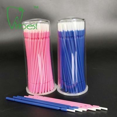 China Bendable Colorful Handle Dental Micro Applicators With White Hair for sale