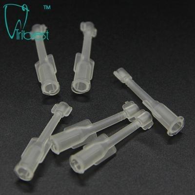 China Plastic PP Dental Whitening Syringe Cap Clear White for sale