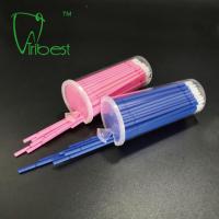 China Bendable Colorful Handle Dental Micro Applicators With White Hair for sale