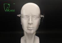 China Full Transparent Dental Protective Wear , Clear Face Shield Visor With Frame for sale