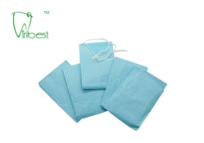 China 2 Ply Paper 1 Ply Poly Disposable Dental Bibs Dental Protective Wear With Tie for sale