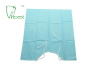 China 2 Ply Paper 1 Ply Poly Disposable Dental Bibs Dental Protective Wear With Tie for sale