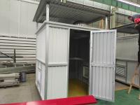 China Ventilate Precast Corrugated Prefab Steel Box For Temporary Storage Goods Color Customizable for sale
