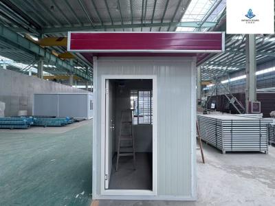 China Customizable Mobile Steel Security Booth Durable Aluminum Window Included for sale