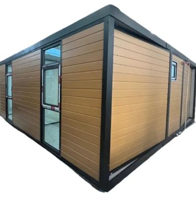 China Golden Metal Carved Panels Prefab Bungalow with Galvanized Steel Frame for Quick-Build Luxury Living for sale