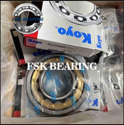 China Auto Parts NU309MN Cylindrical Roller Bearing 45×100×25 mm Brass Cage Single Row for sale