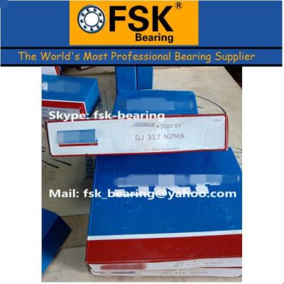 China Air Compressor Bearings  QJ317N2MA Four Point Angular Contact Ball Bearing for sale