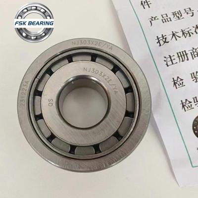 China Steel Cage NJ303X2E/YA Cylindrical Roller Bearing Gearbox Bearing China Manufacturer for sale