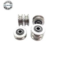 China U624RS U Groove Pulley Guide Wheel Bearing Non-Standard 4x18x7x8mm Extended Inner Ring For Textile Machines for sale