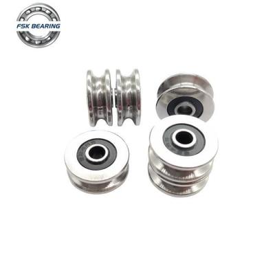 China U624RS U Groove Pulley Guide Wheel Bearing Non-Standard 4x18x7x8mm Extended Inner Ring For Textile Machines for sale