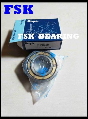 China Radial Load 6205 MA / C3 Deep Groove Ball Bearing Brass Cage High Speed for sale