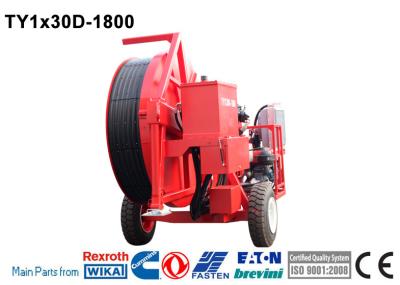 China 30KN Hydraulic Wire Tensioner for Overhead Line Stringing - 1800mm Bull-wheel, 40mm Conductor Capacity for sale