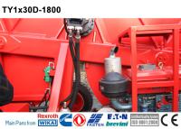 China TY-1x30 D-1800 Hydraulic Cable Tensioner - 30kN Capacity, 5km/h Max Speed Transmission Line Stringing Tool for sale