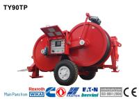 China TY90TP Max 90kN Hydraulic Puller Tensioner with Cummins Engine - 1500mm Bull-wheel, 6800kg Weight for sale