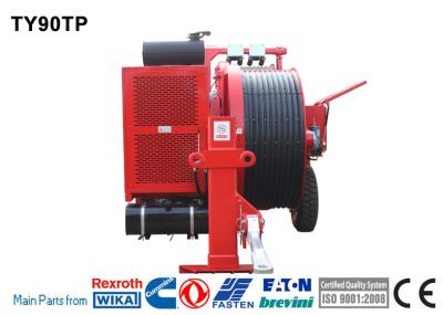 China TY90TP Hydraulic Cable Puller Tensioner - 90kN Capacity, 5km/h Speed, 1500mm Bull-Wheel for sale