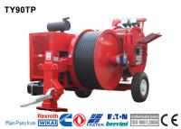 China TY90TP Hydraulic Cable Puller Tensioner 90kN Capacity with 1500mm Bull-Wheel for Powerline Construction for sale