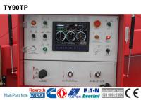 China TY90TP Hydraulic Cable Puller Tensioner 90kN Capacity with 1500mm Bull-Wheel for Powerline Construction for sale