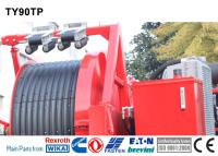 China TY90TP Hydraulic Puller Tensioner - 90kN Power Line Stringing Equipment with 118kW Cummins Engine for sale