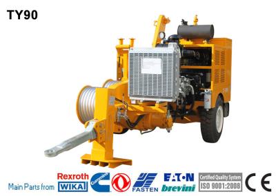 China 90kN Hydraulic Cable Puller with 118kW Diesel Engine for 500mm² Conductor Stringing for sale