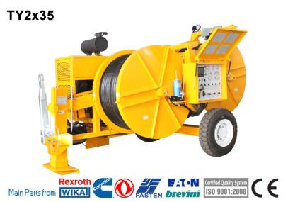China 2x40kN Hydraulic Wire Tensioner with 77kW Cummins Engine for 720mm² Transmission Lines for sale