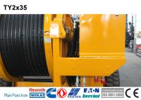 China 2x40kN Hydraulic Wire Tensioner with 77kW Cummins Engine for 720mm² Transmission Lines for sale