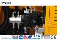 China TY2x35 Hydraulic Cable Tensioner with 2x35kN Continuous Tension and 1300mm Bull-wheel for Overhead Line Stringing for sale