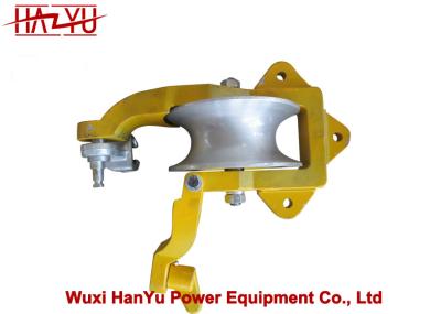 China Crossarm Mounted Stringing Block 10kN Load 178mm Sheave Wire Stringing Block for sale