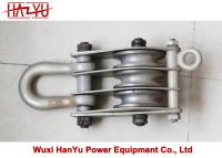 China 20kN Triple Sheave Aluminum Alloy Snatch Block QHN2-3 - 100×31mm, 7.7mm Rope Capacity for sale