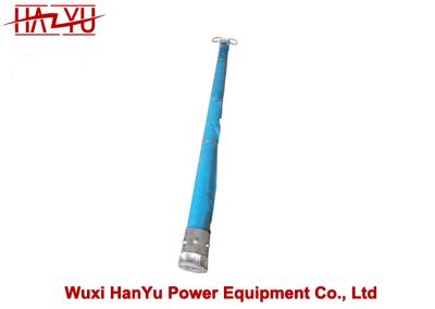 China Tubular Aluminum Gin Pole 9-11M Length 120×7mm & 150×6mm Adjustable Inner Suspended for Transmission Line Construction for sale