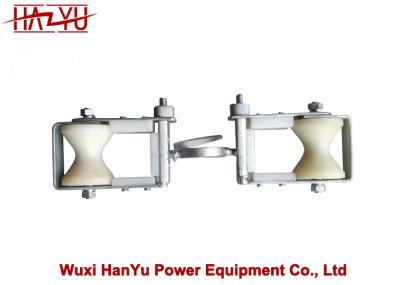 China BSH2-OPGW2 Nylon Double Sheave Stringing Pulley 128×65×365 mm with 2 kN Load Capacity for OPGW Cable Installation for sale